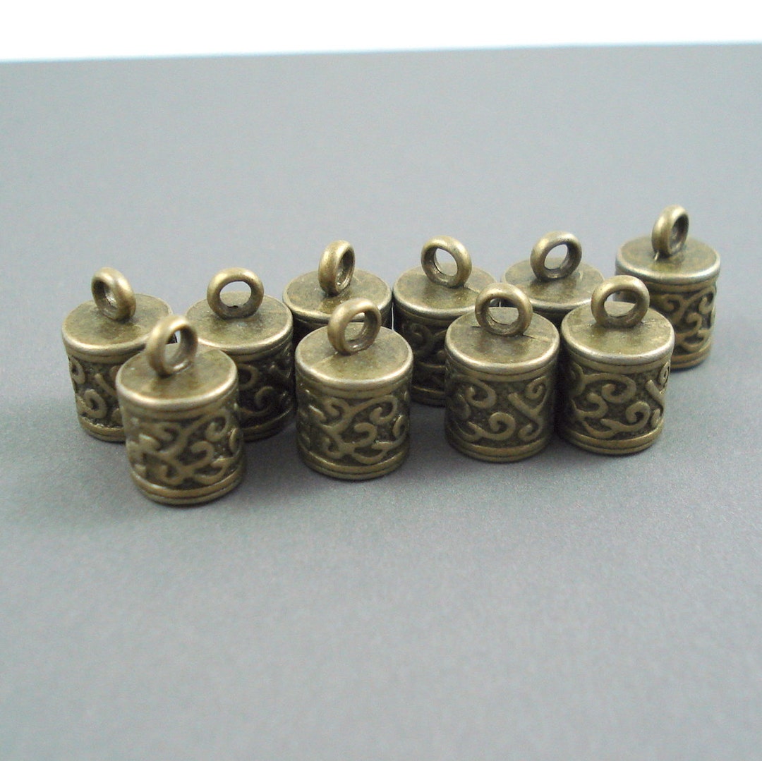 6MM End Cap, TEN Bronze Caps for Leather or Cord (CAP6-005) - Etsy