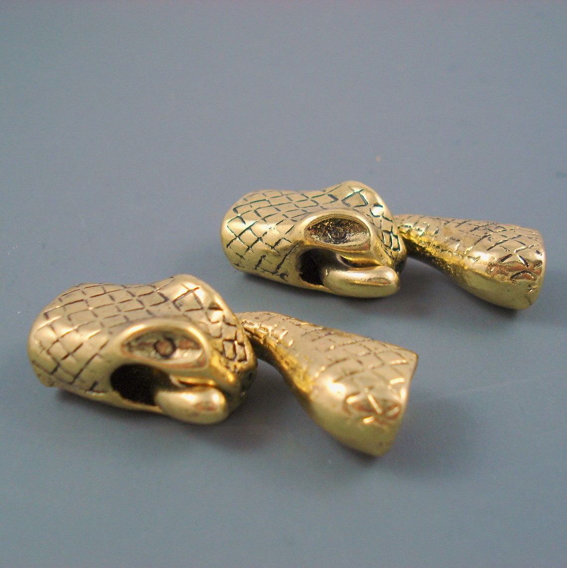 6MM X 10MM Serpent Oblong End Cap Clasp TWO Sets Gold Snake - Etsy
