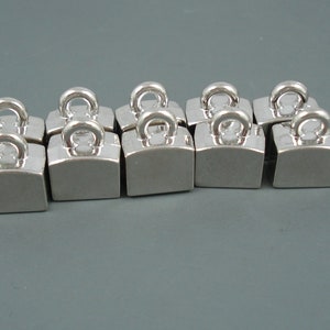 Large Rectangular End Cap, 6MM X 10MM Inside Diameter Caps for Leather ...