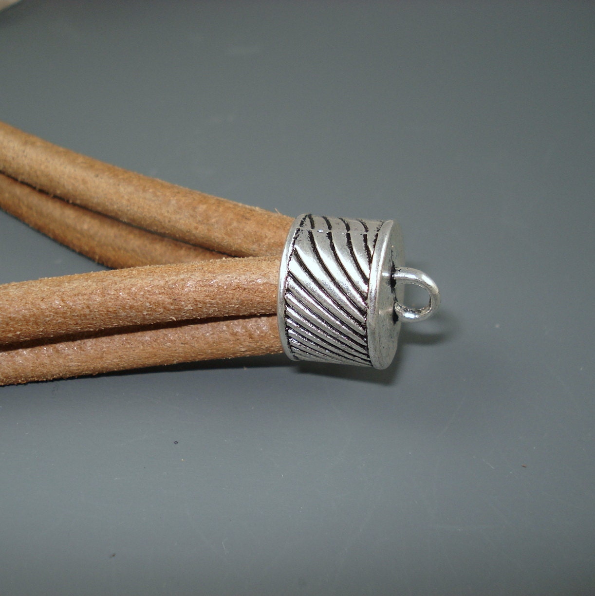 Large End Cap 14MM Silver Finish Ornate Caps for Leather or - Etsy