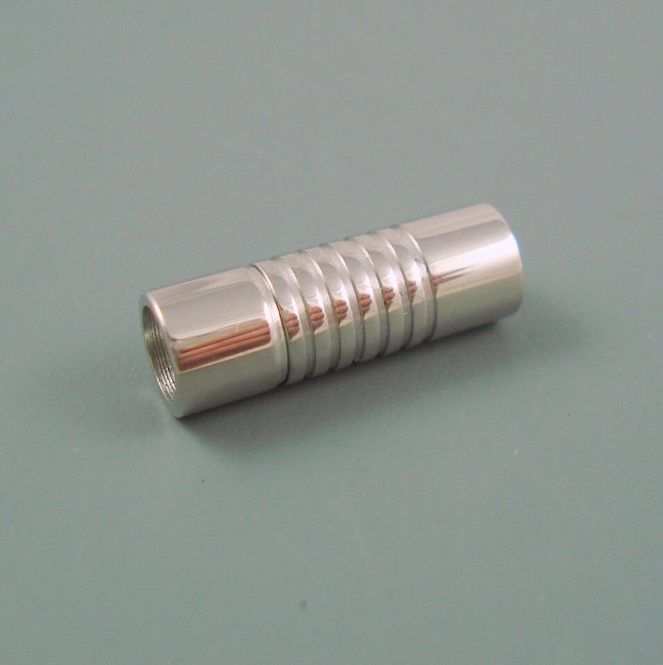 Magnetic Clasp, 5MM Etched Tube Stainless Steel Clasp for Leather or ...