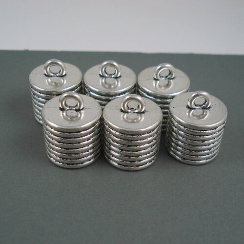 Large End Cap 14MM Silver Finish Ornate Caps for Leather or - Etsy