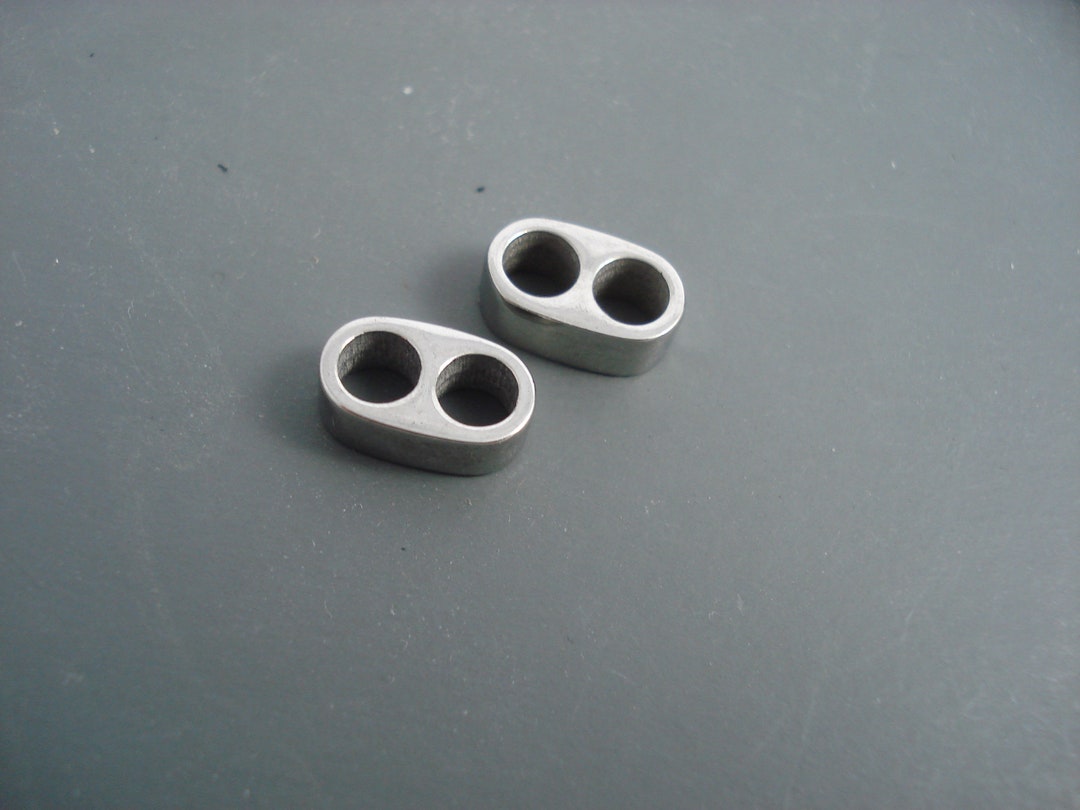 Stainless Steel Slide, Two Pieces 7.5MM X 12MM, 4MM Inside Diameter ...