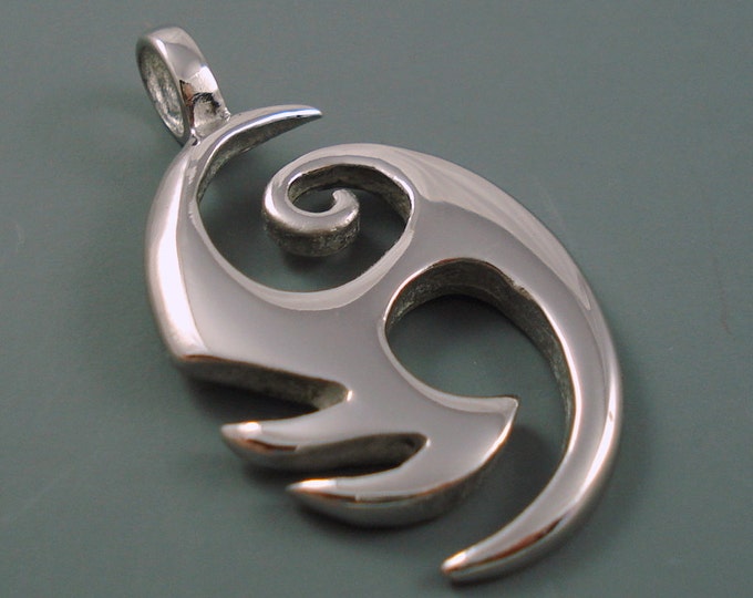 Stainless Steel Pendant, Vortex Pendant, 43mm X 25mm X 3mm Pendant - Etsy