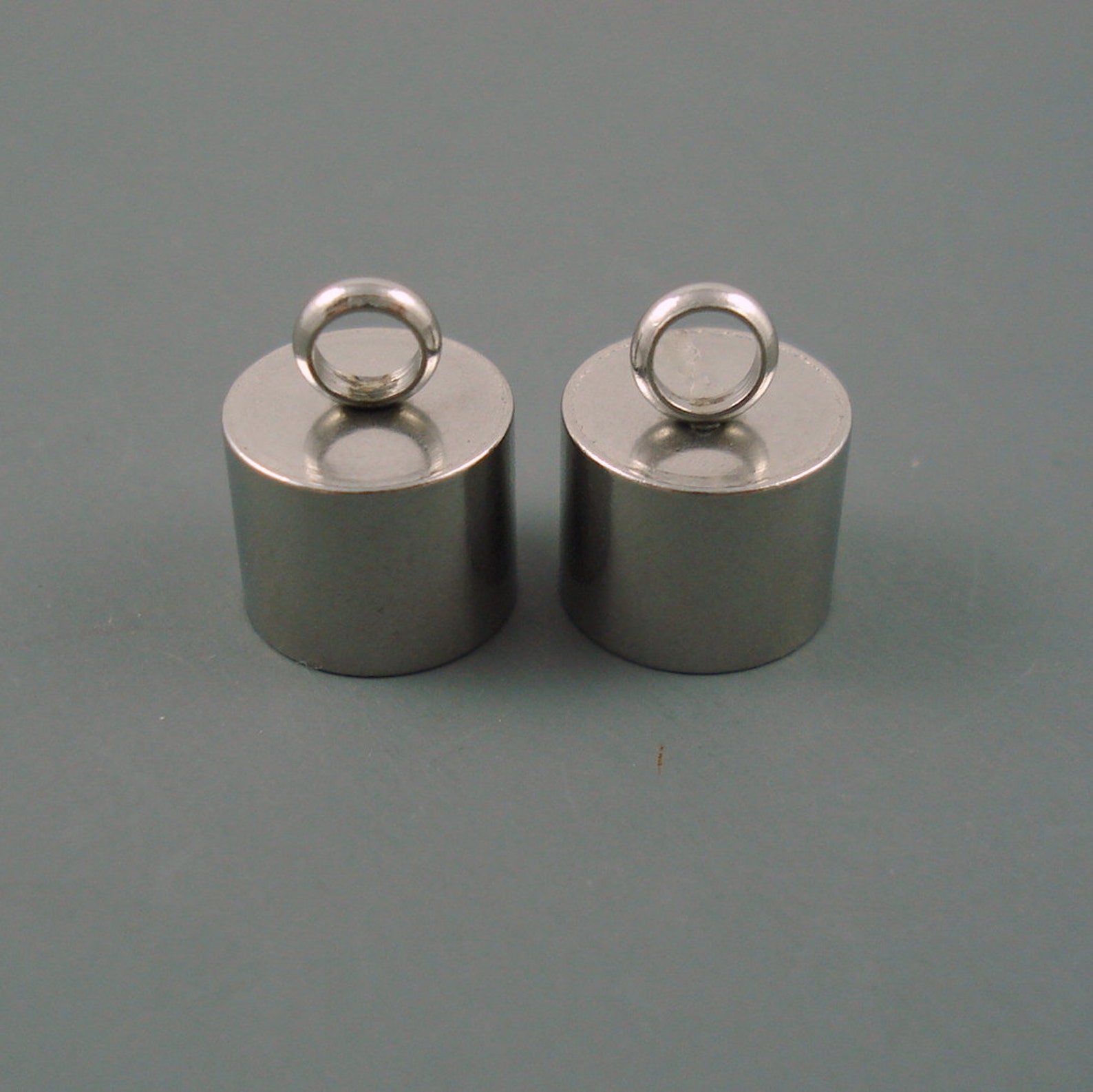 10MM Stainless Steel End Cap, TWO Pieces, Cap for Leather or Cord, 10mm ...
