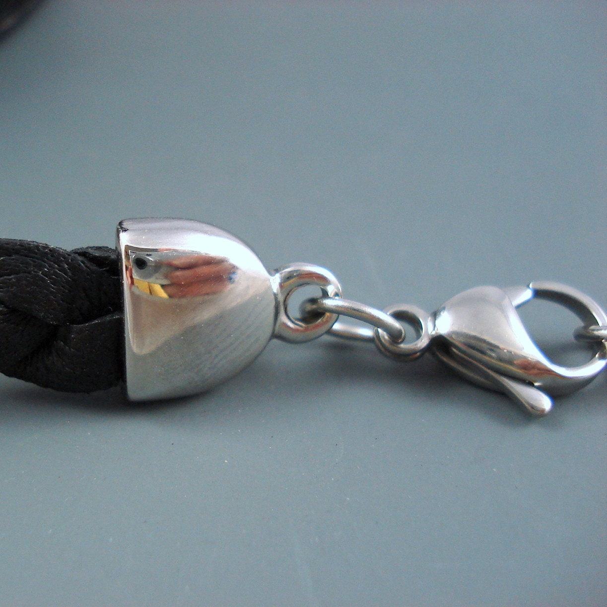 Oblong Stainless Steel End Caps Sets Come With 15MM Lobster - Etsy