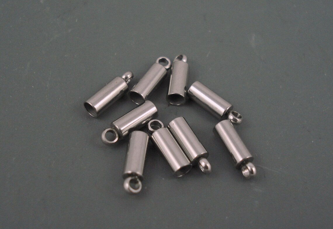 End Cap, 2MM Stainless Steel Cap for Leather or Cord, TEN Pieces, 2mm ...