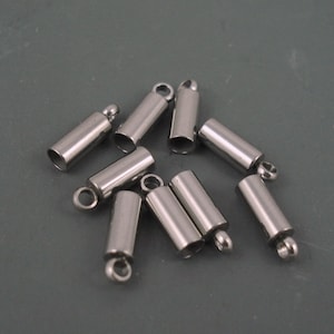 End Cap, 2MM Stainless Steel Cap for Leather or Cord, TEN Pieces, 2mm ...