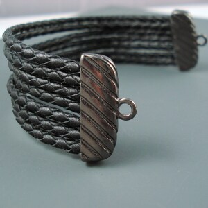 End Cap, Two Pieces Silver Flat Cap, Large Cap for Flat Leather or ...