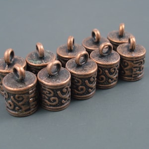 6MM End Cap, TEN Copper Caps for Leather or Cord (CAP6-013) - Etsy