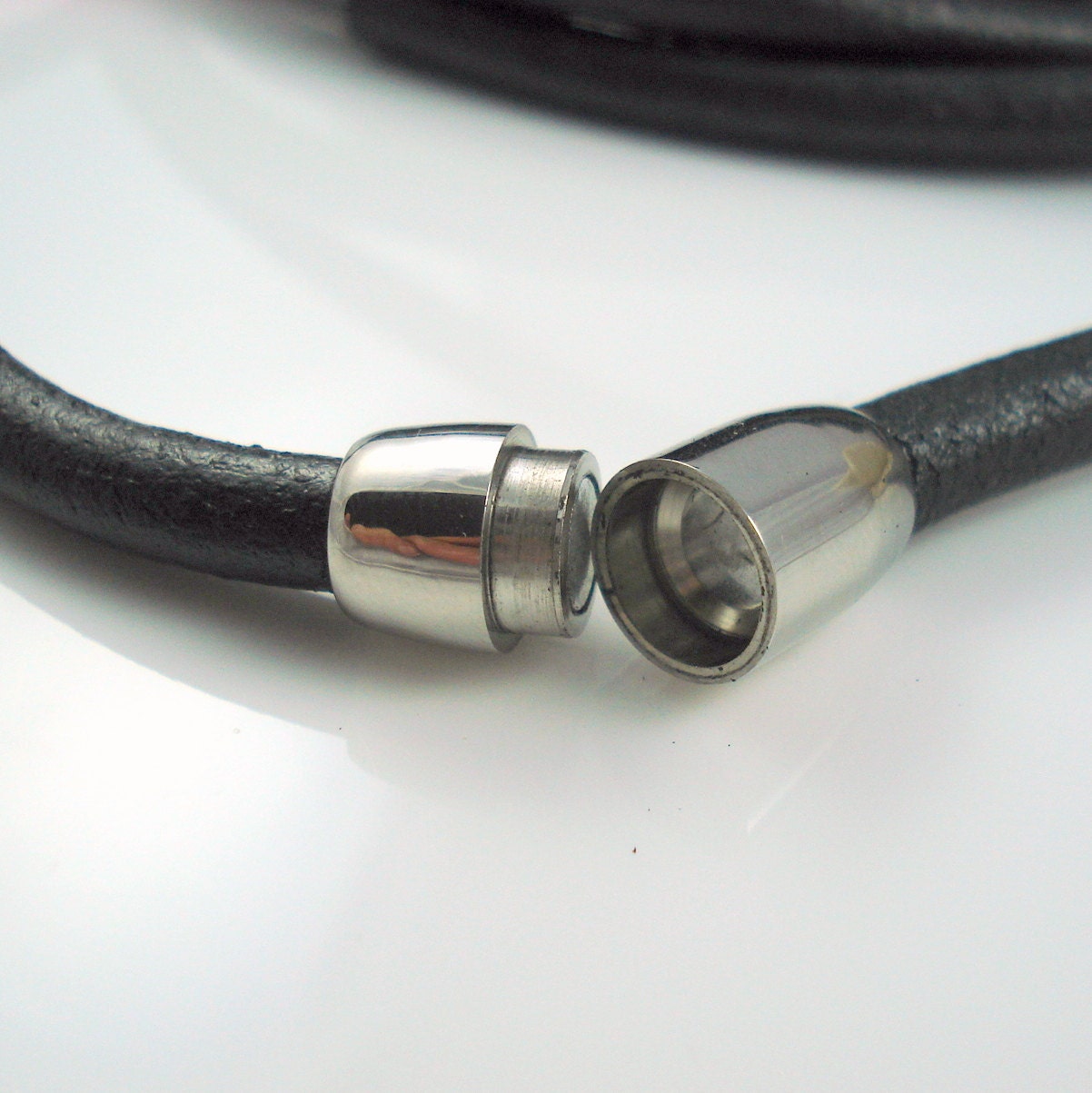 6MM Stainless Steel Clasp for Leather or Cord End Cap SC6-2 | Etsy