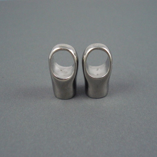 6MM Stainless Steel End Cap TWO Pieces Large Top Hole Cap - Etsy