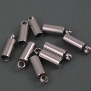 End Cap, 2MM Stainless Steel Cap for Leather or Cord, TEN Pieces, 2mm ...