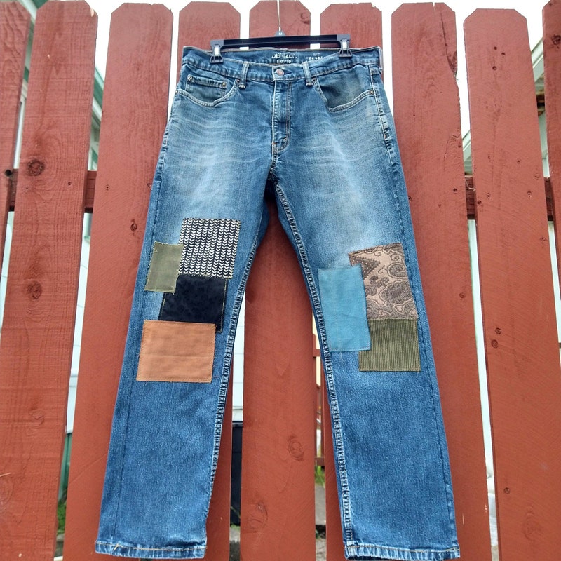 Patchwork Pants - Etsy