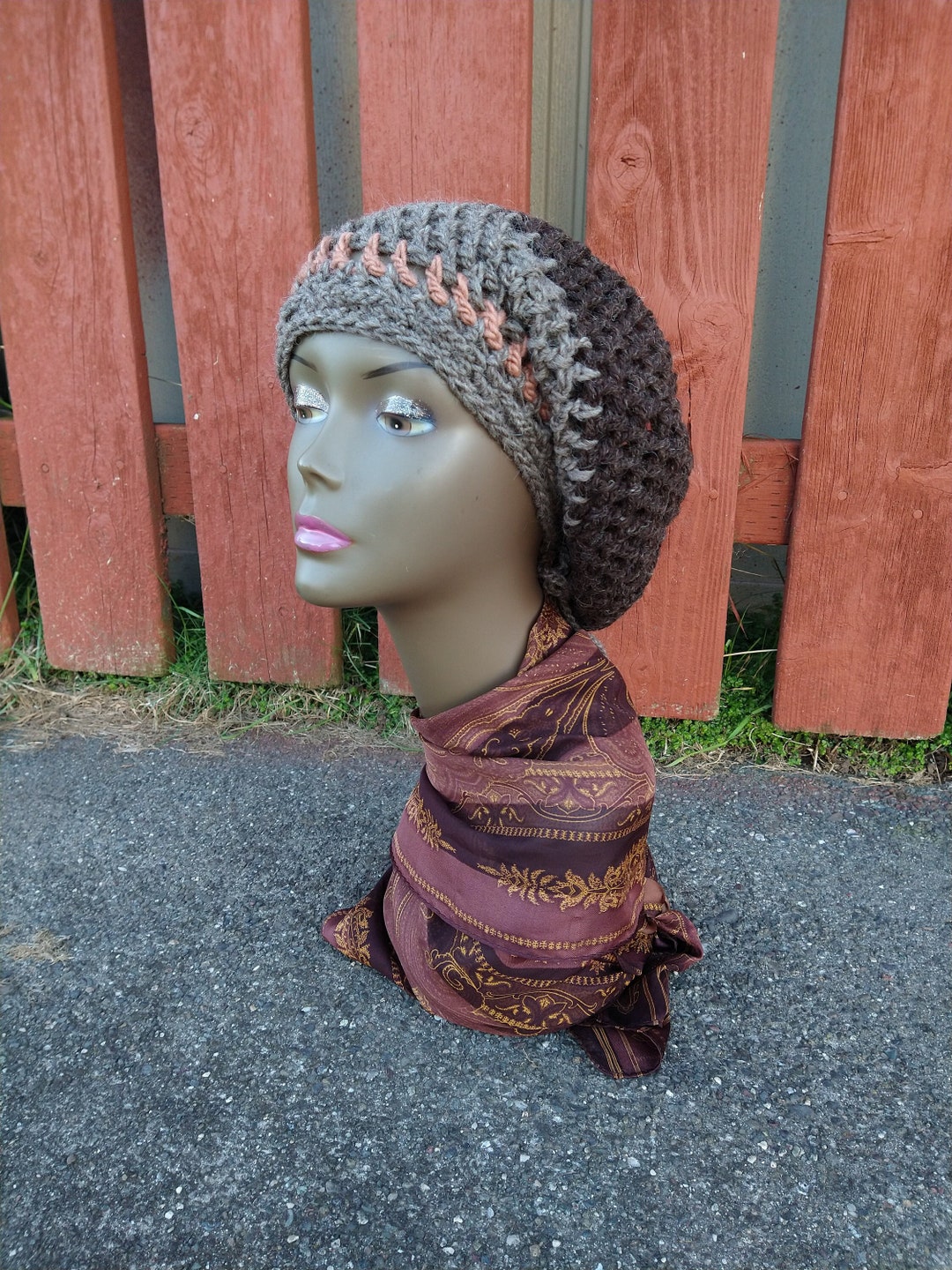 WOOL SLOUCH HAT Dread Hat Rasta Hat Dreadlocks Slouch Tam Hippie Hat ...