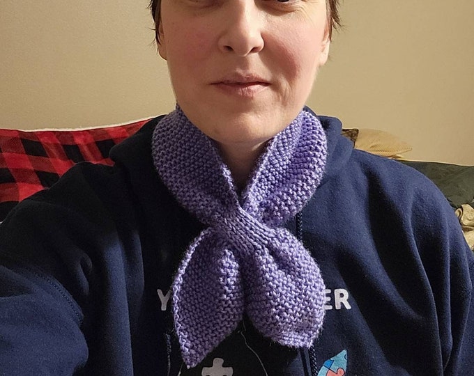 Vintage 1950's Keyhole Knit Scarf Pattern - Etsy UK