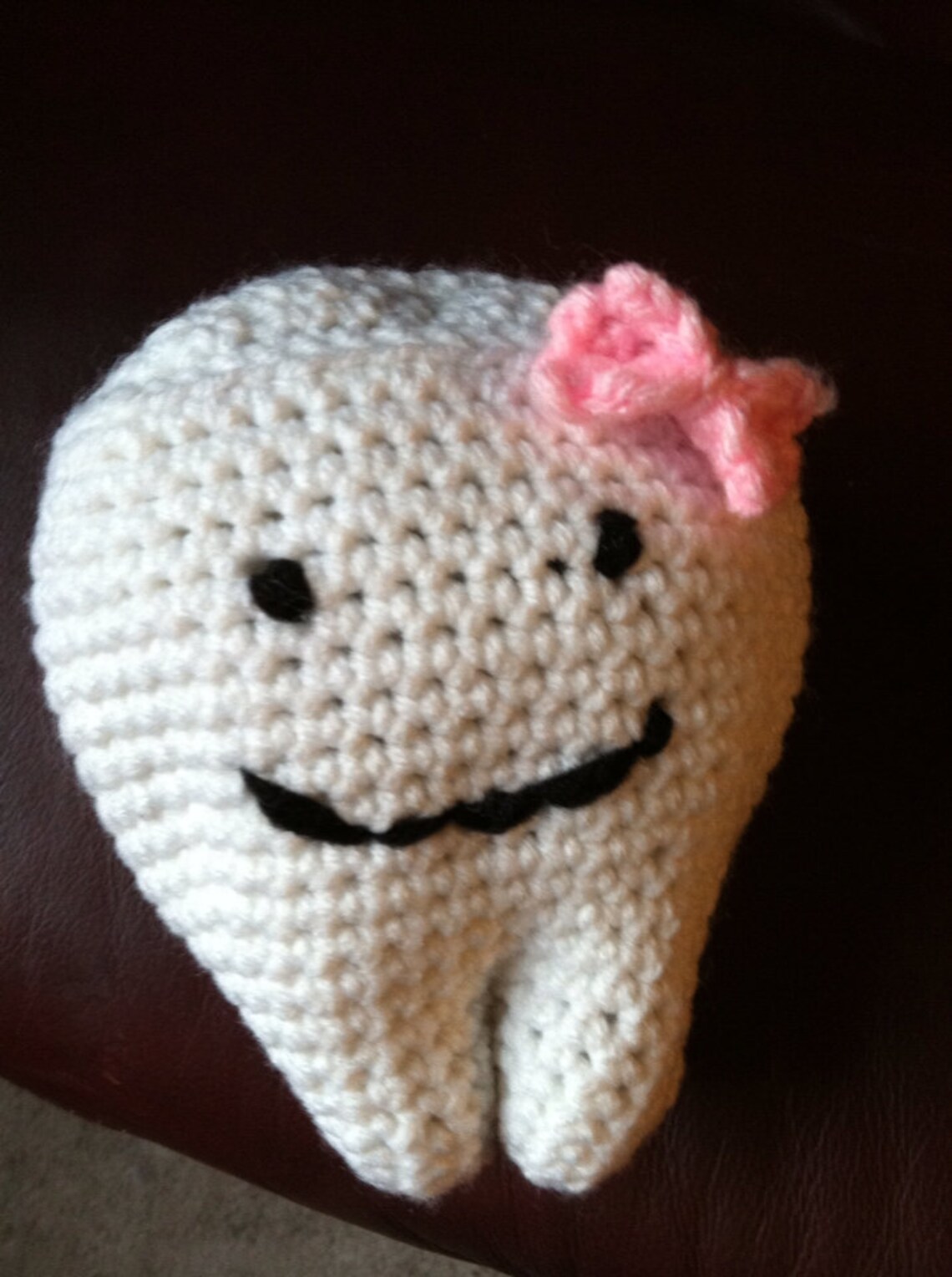 Tooth Amigurumi. pouch for Tooth on Back Tooth Pillow | Etsy