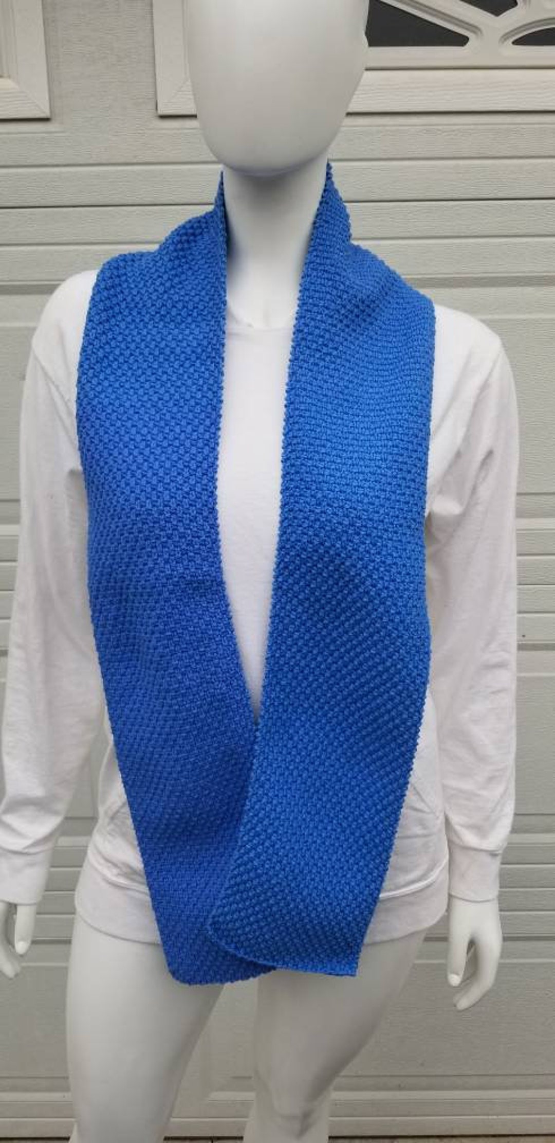 100% Cotton Moss Stitch Scarf. Super Soft Knit Scarf, Wrap Scarf ...