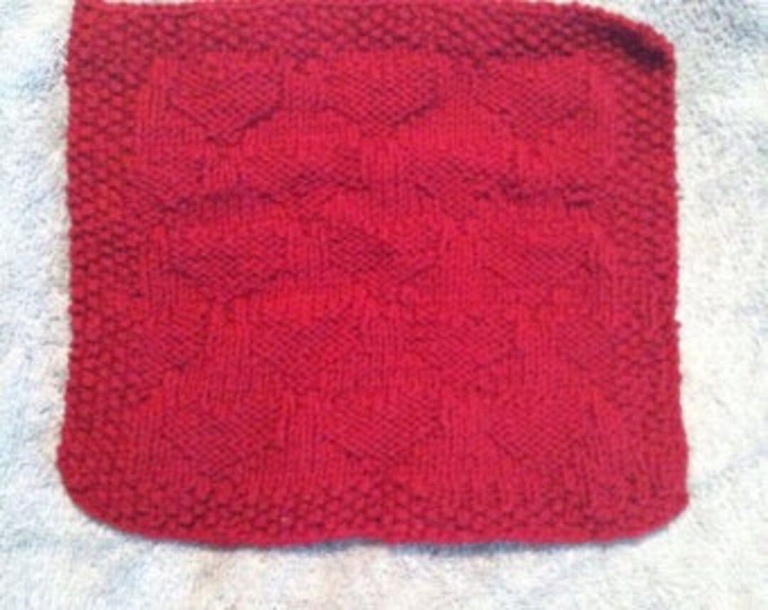 Telas de la cara del corazón, paños de platos para el corazón, un ...