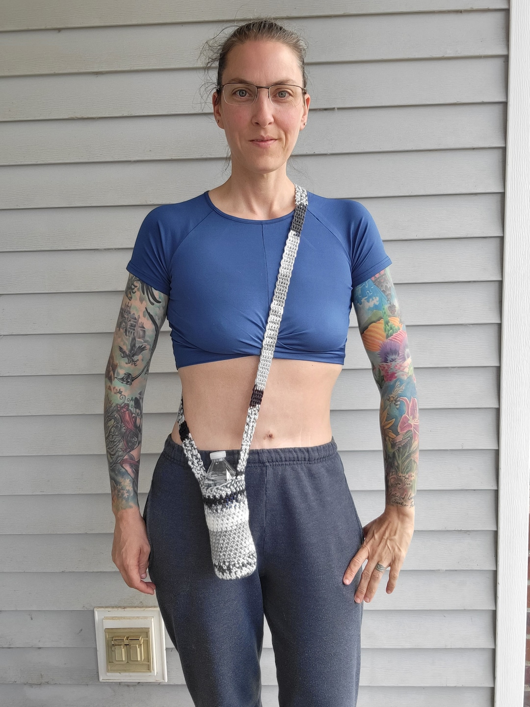 Over the Shoulder Water Bottle Holder, Cross Body Bottle Holder, Cell ...