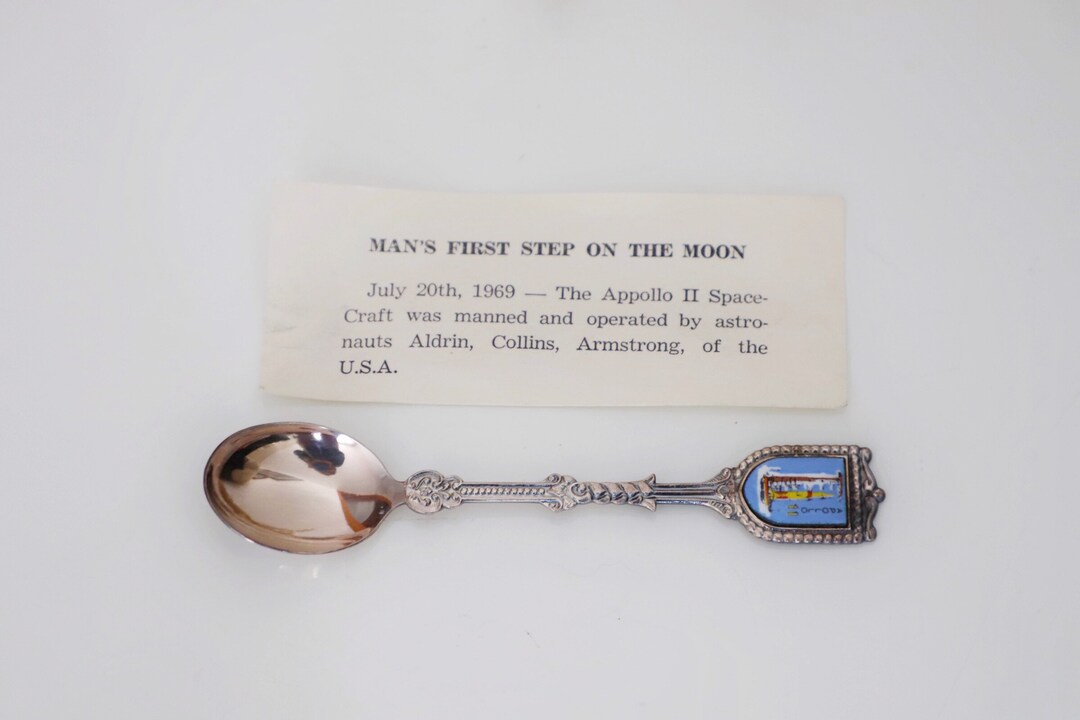 Apollo 11 Souvenir Spoon, Silver Plated Spoon, First Man on the Moon ...