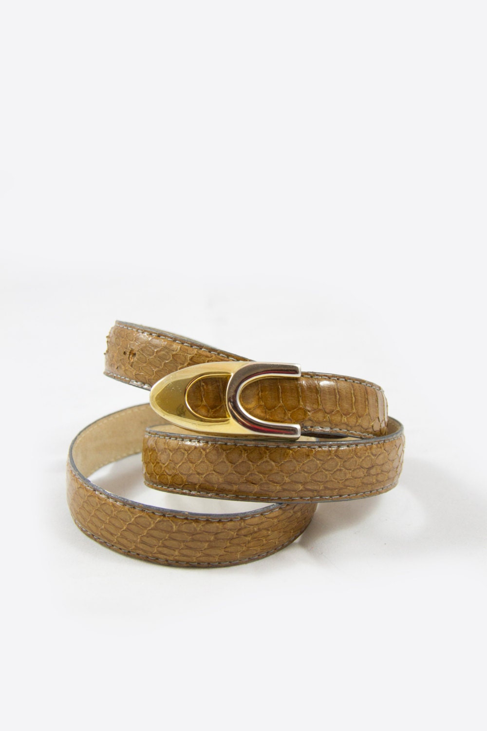 Genuine Snakeskin Belt Retro Snake Skin Belt in Light Brown - Etsy New ...