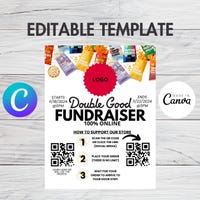 Double Good Popcorn Fundraiser Flyer Template – Editable Canva Design ...