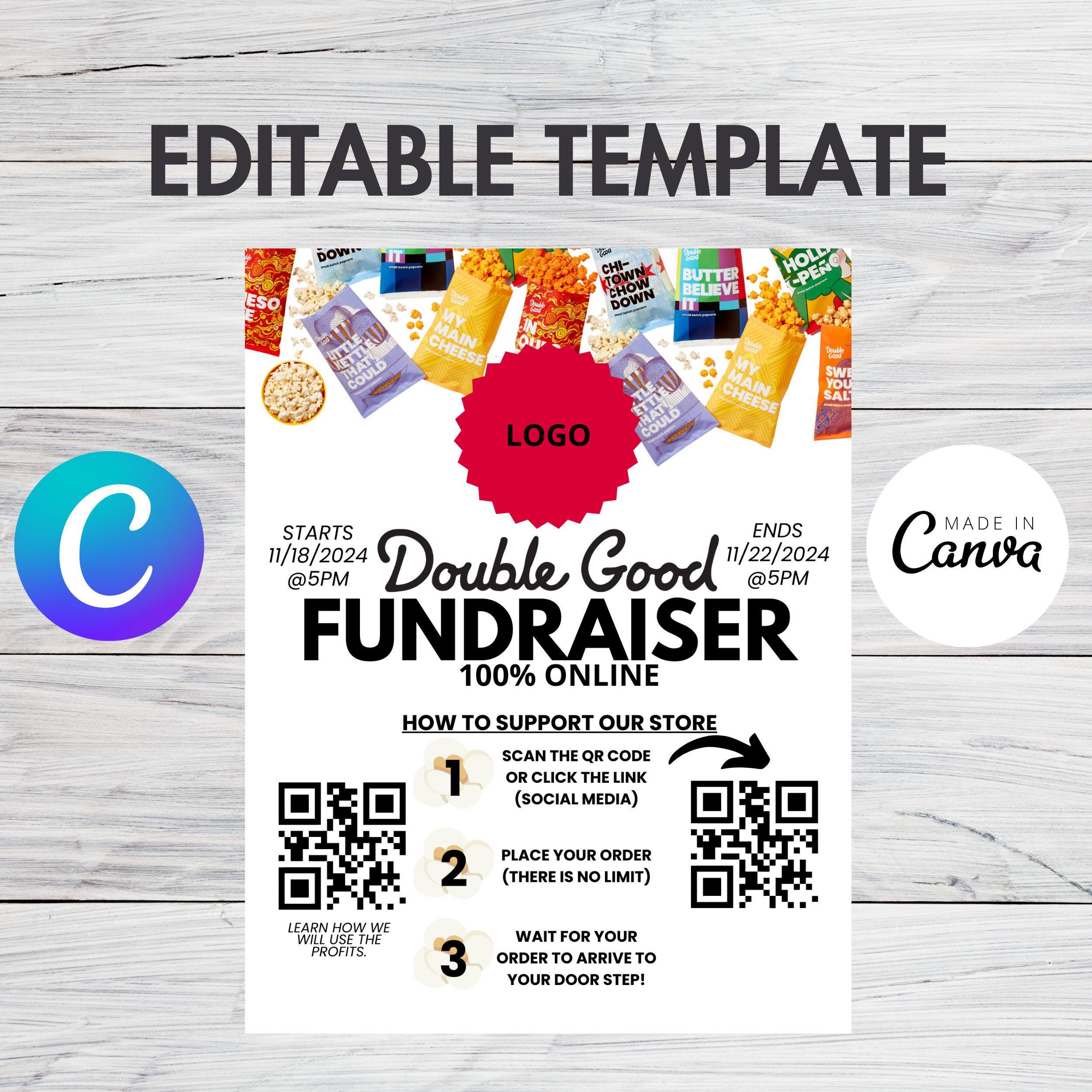 2024 Double Good Fundraiser Template Flyer - Etsy