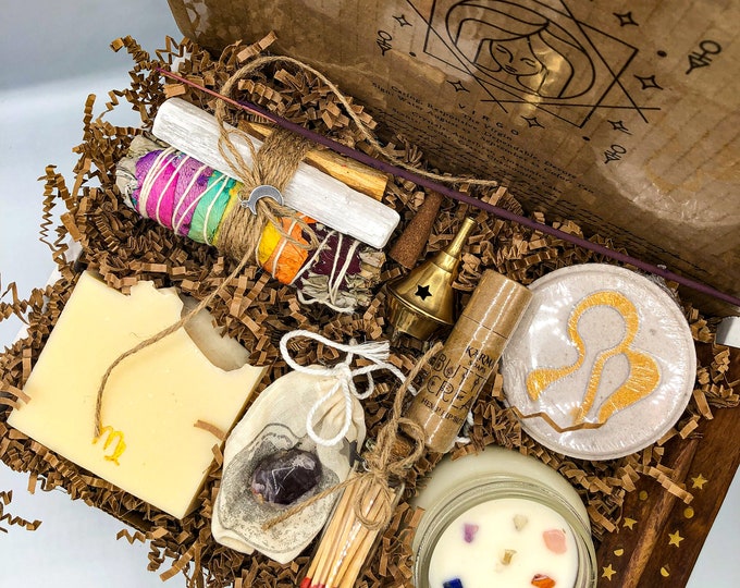 Virgo Zodiac Self Care Spa Gift Box Set | Personalized Gift Card ...