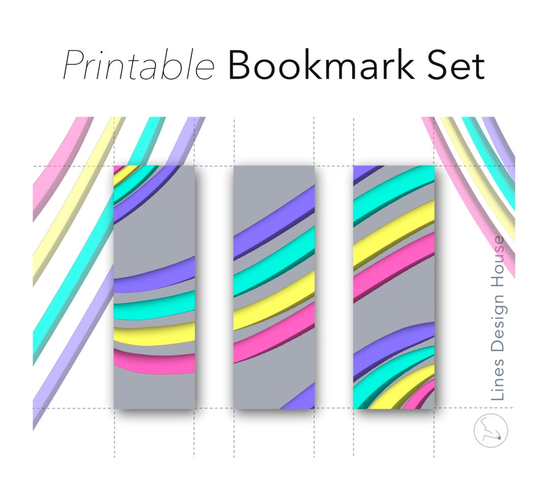 Rainbow Bookmarks, Printable Bookmark, Rainbow Printable Bookmarks ...