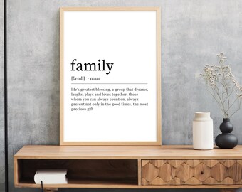 Printable Wall Art, Family Definition Print, Wall Art Prints, Instant ...