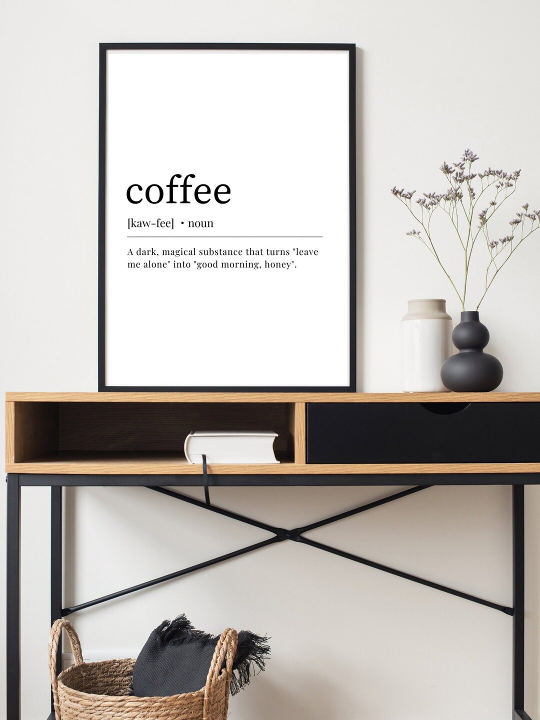 Coffee Definition Print, Self Love Wall Art, Coffee Dictionary Print ...