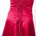Red Corset Strapless Satin Prom Dress, Vintage 1990s Prom Dress - Etsy