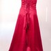 Red Corset Strapless Satin Prom Dress, Vintage 1990s Prom Dress - Etsy