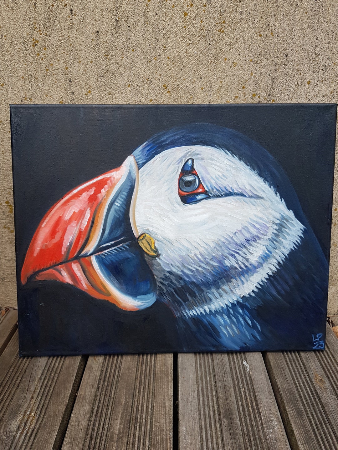 Puffin Original Oil Painting - Etsy
