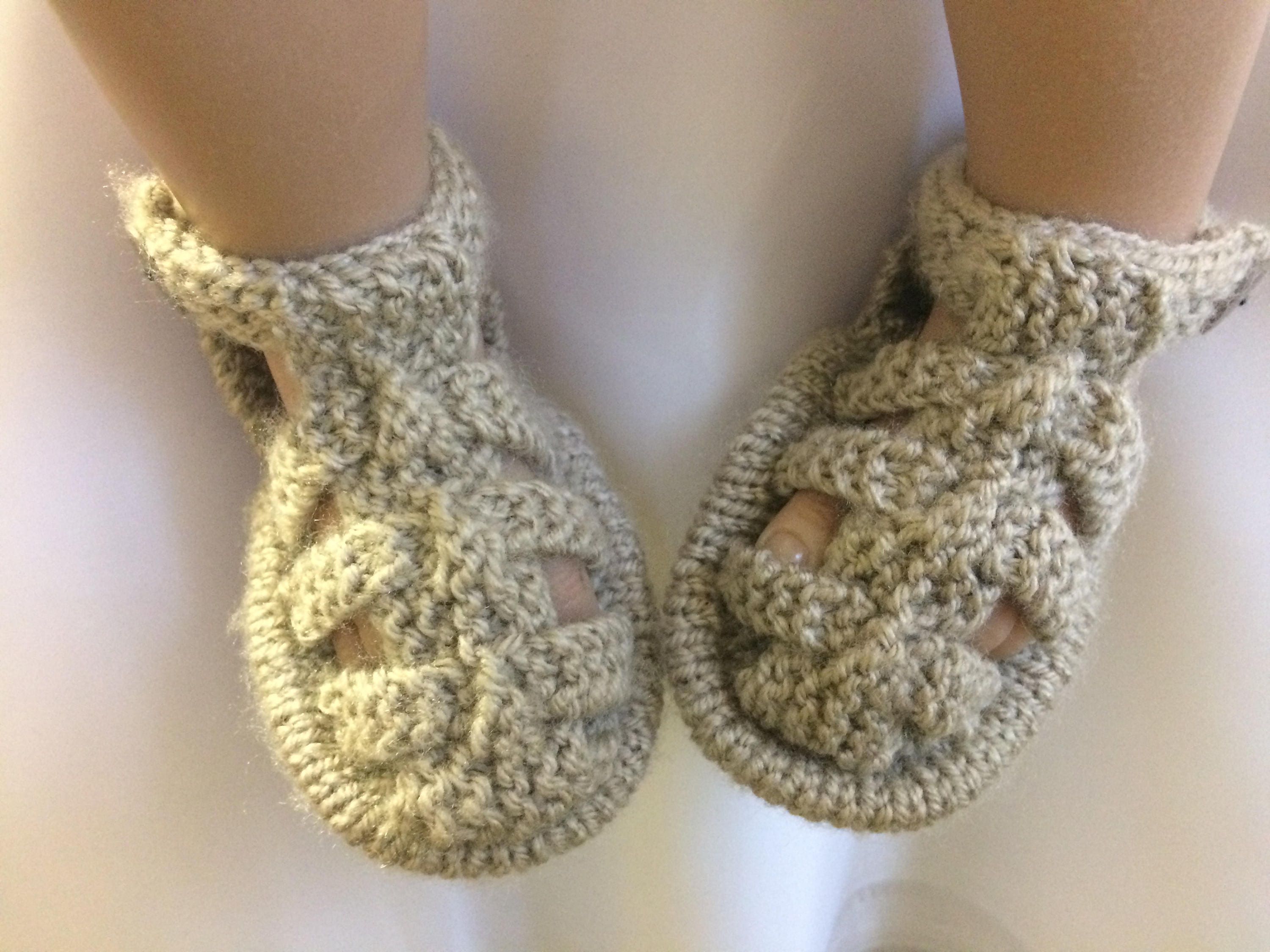 KNITTING PATTERN 56 Pdf Instant Download Baby Summer Sandals Booties ...