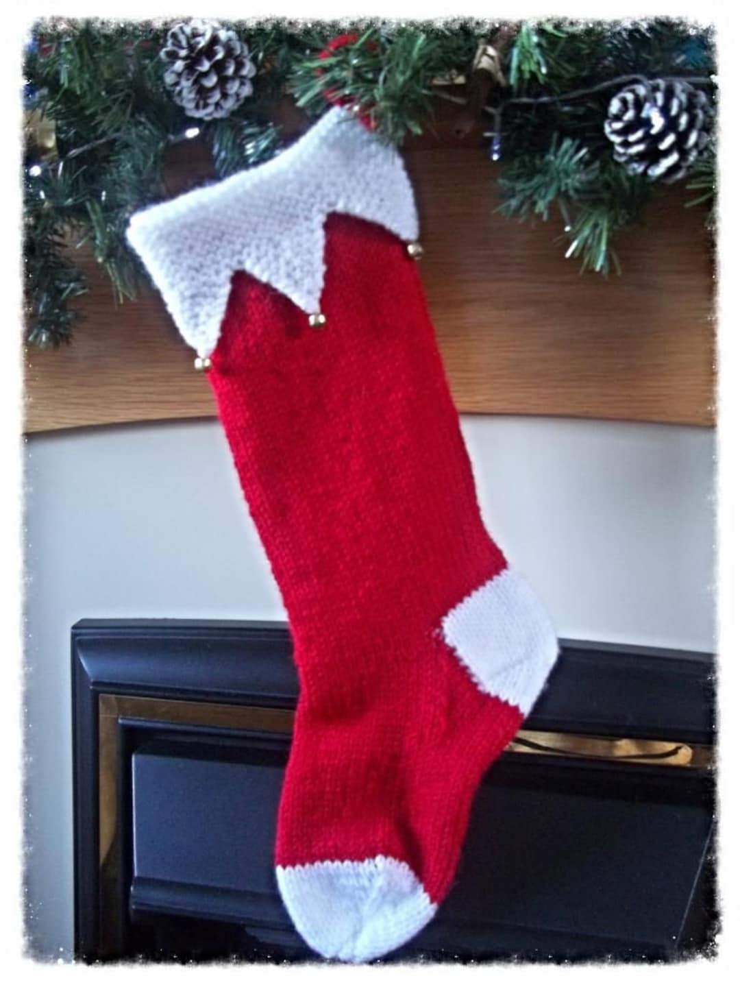 Christmas Stocking Aran Knitting Pattern Instructions to Knit on the ...