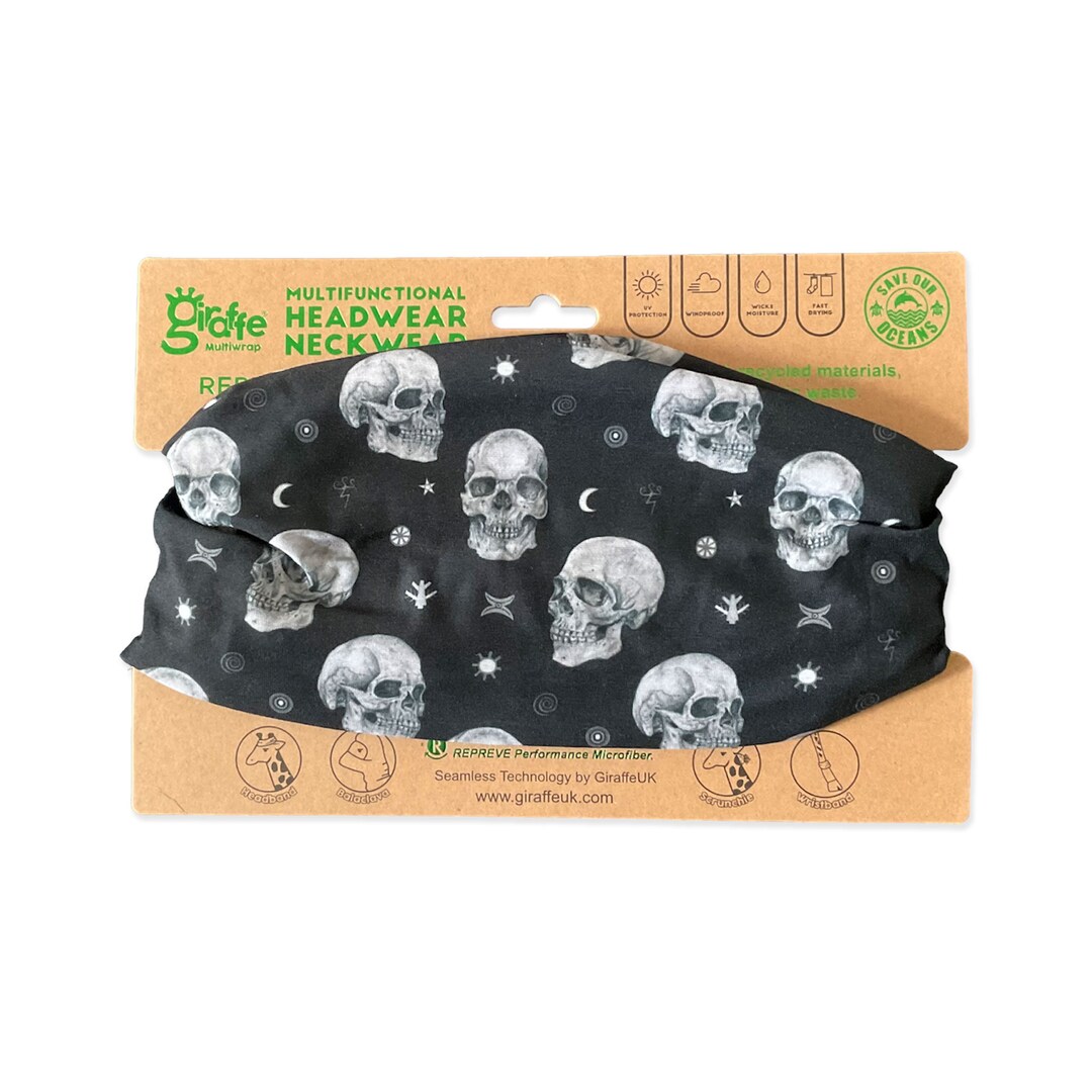 Skull Headwear/neckwear Neck Gaiter Tube Scarf Snood Biking Running ...