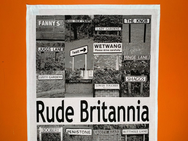 Tea Towel - Rude Britannia Funny Rude UK Letterbox Valentines Quirky ...