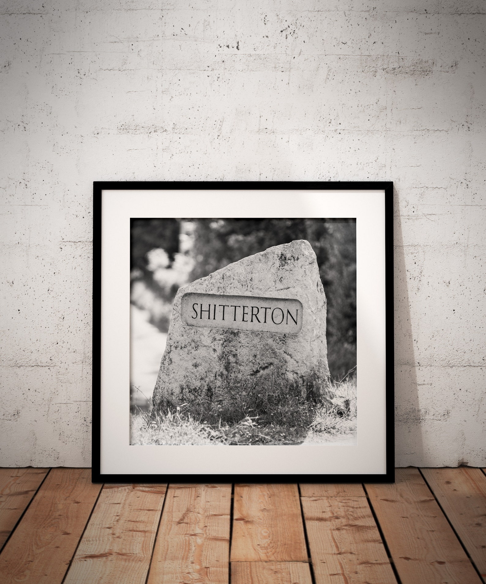 Shitterton Road Sign Black & White Photographic Print - Etsy