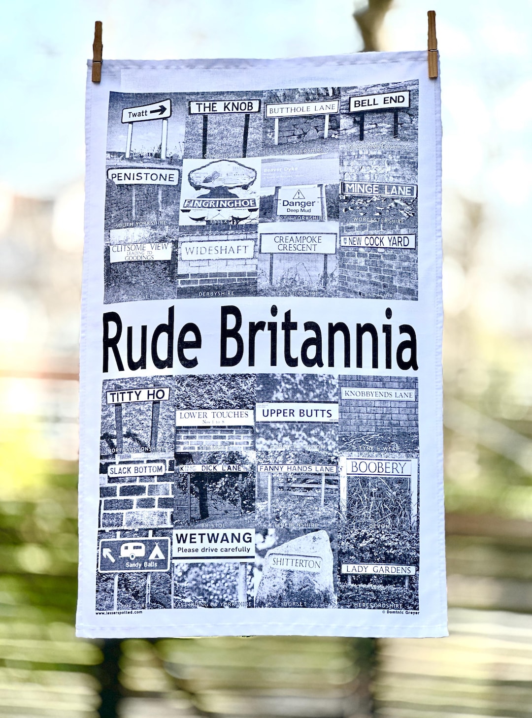 Tea Towel - Rude Britannia Funny Rude UK Letterbox Valentines Quirky ...