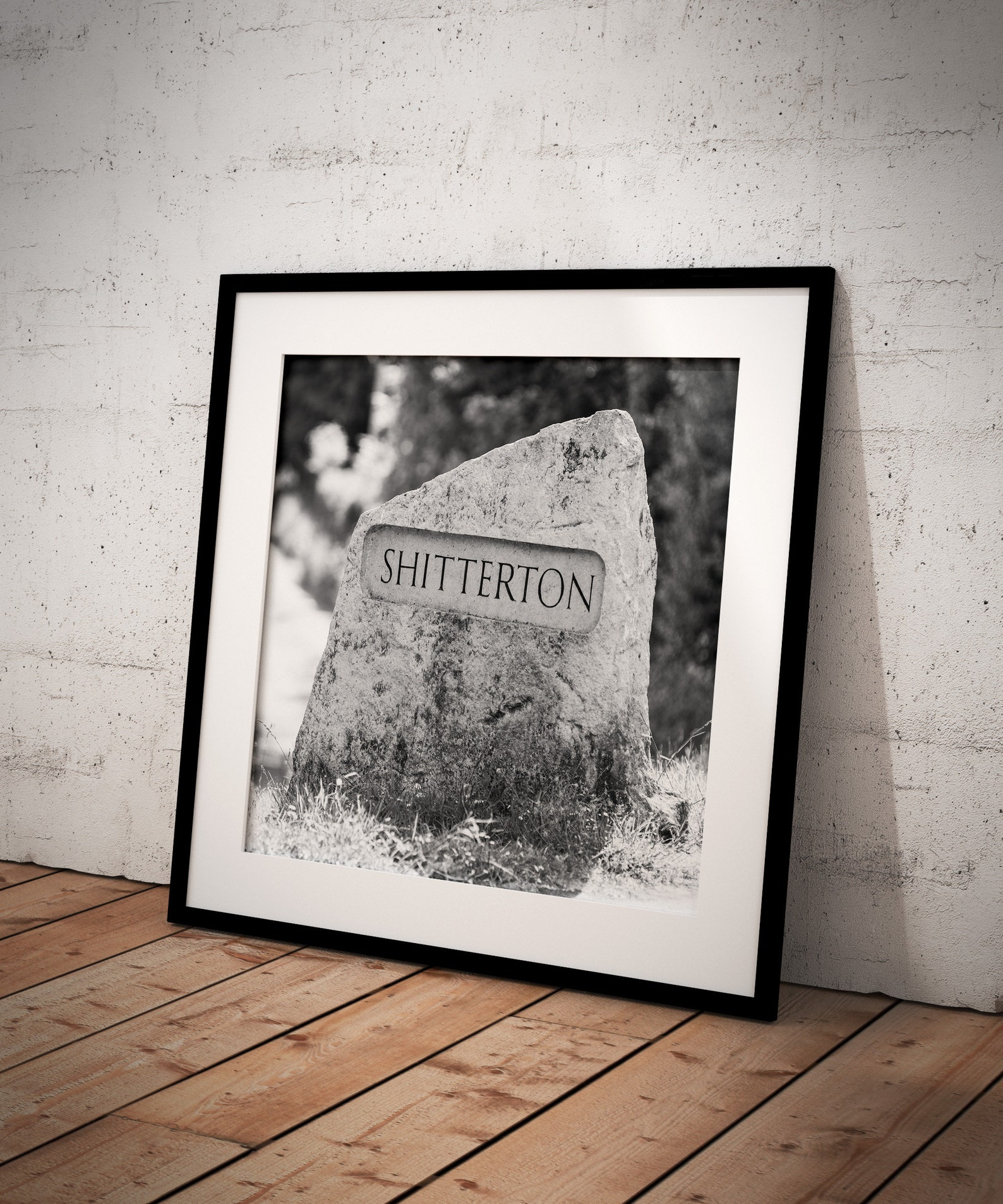 Shitterton Road Sign Black & White Photographic Print - Etsy
