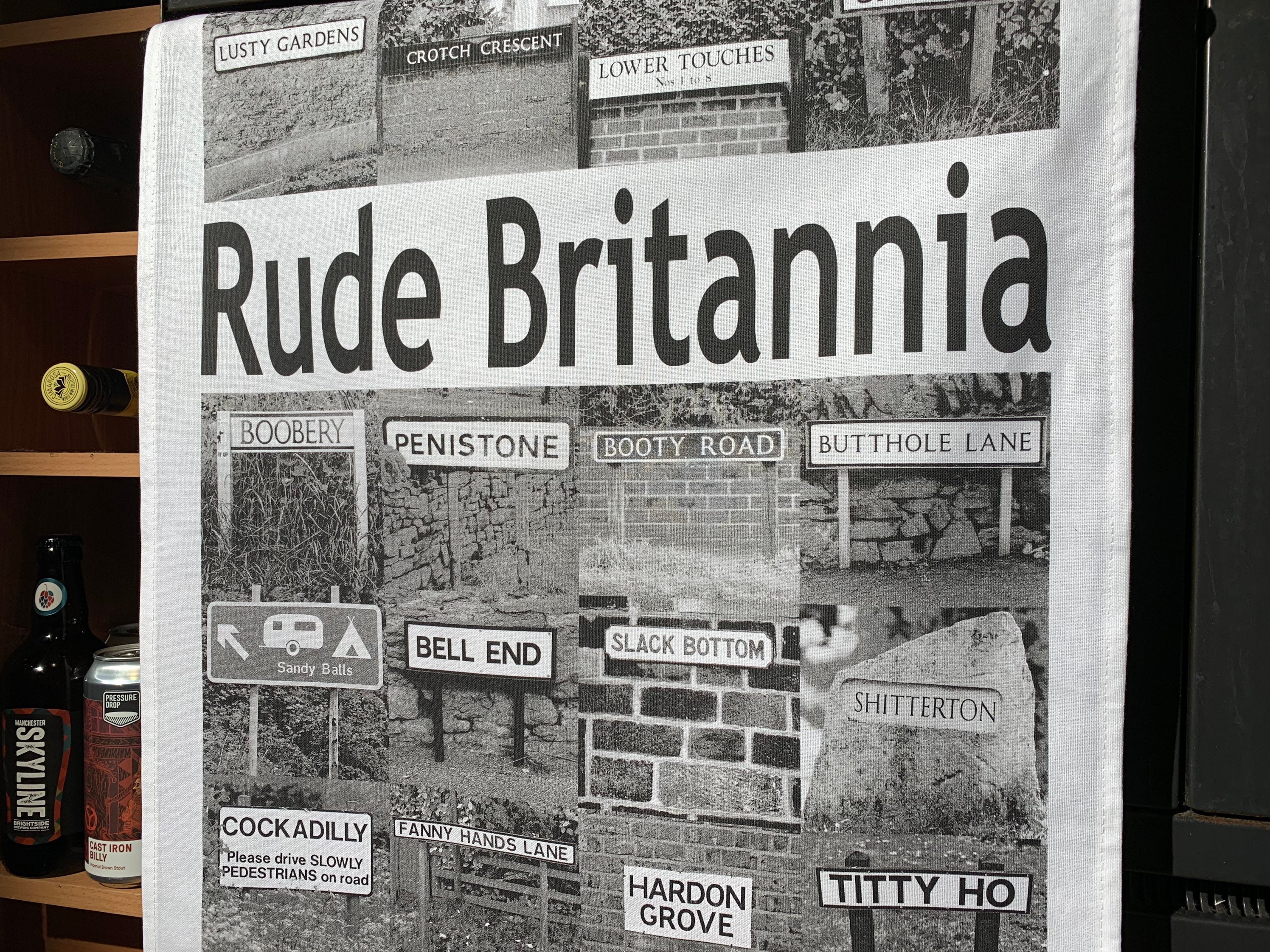 Tea Towel - Rude Britannia Funny Rude UK Letterbox Valentines Quirky ...