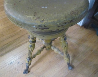 Antique piano stool | Etsy