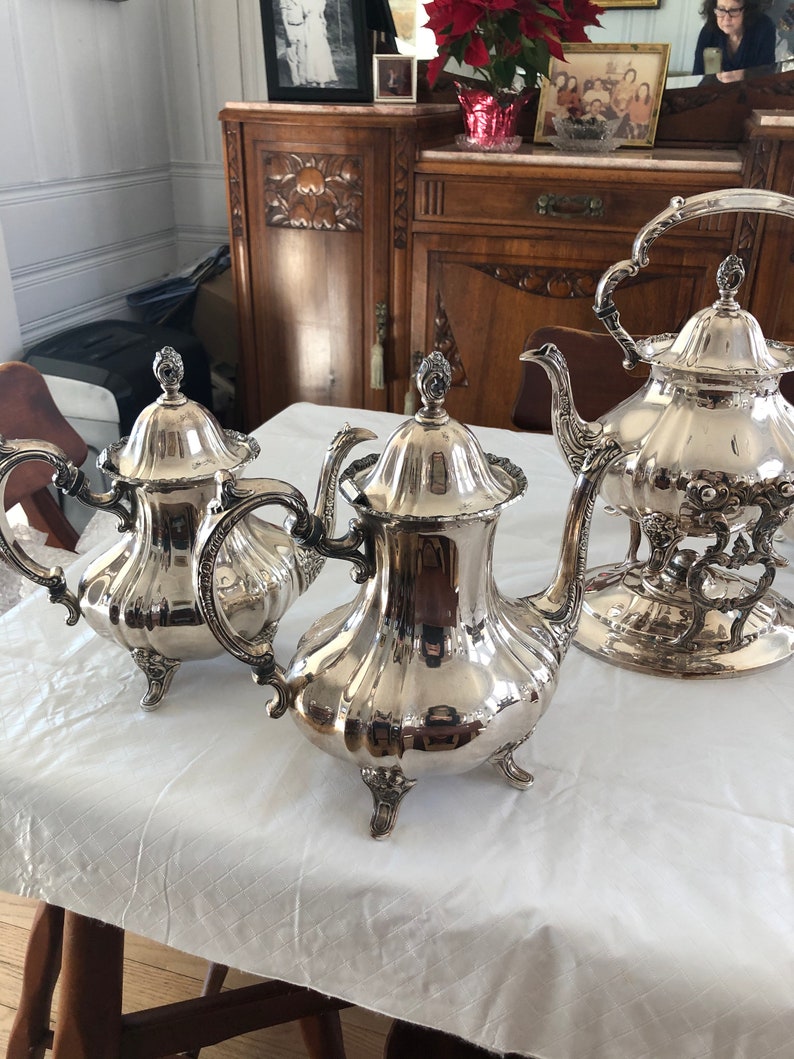 Lancaster Rose Poole Silver Co Silverplate Coffee Tea Serving Set - Etsy