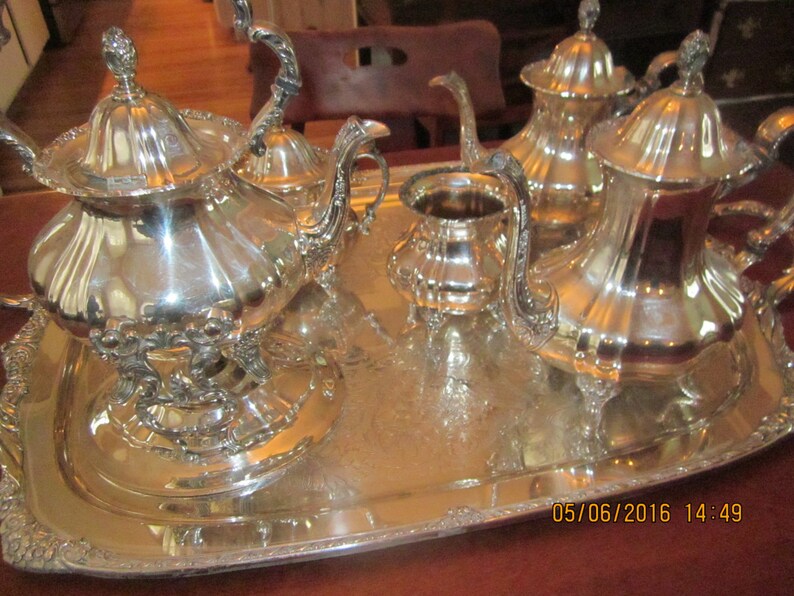 Lancaster Rose Poole Silver Co Silverplate Coffee Tea Serving Set - Etsy