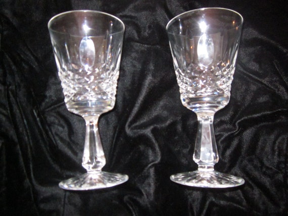 Pair of Waterford Wine Glasses Lismore Pattern With Waterford - Etsy