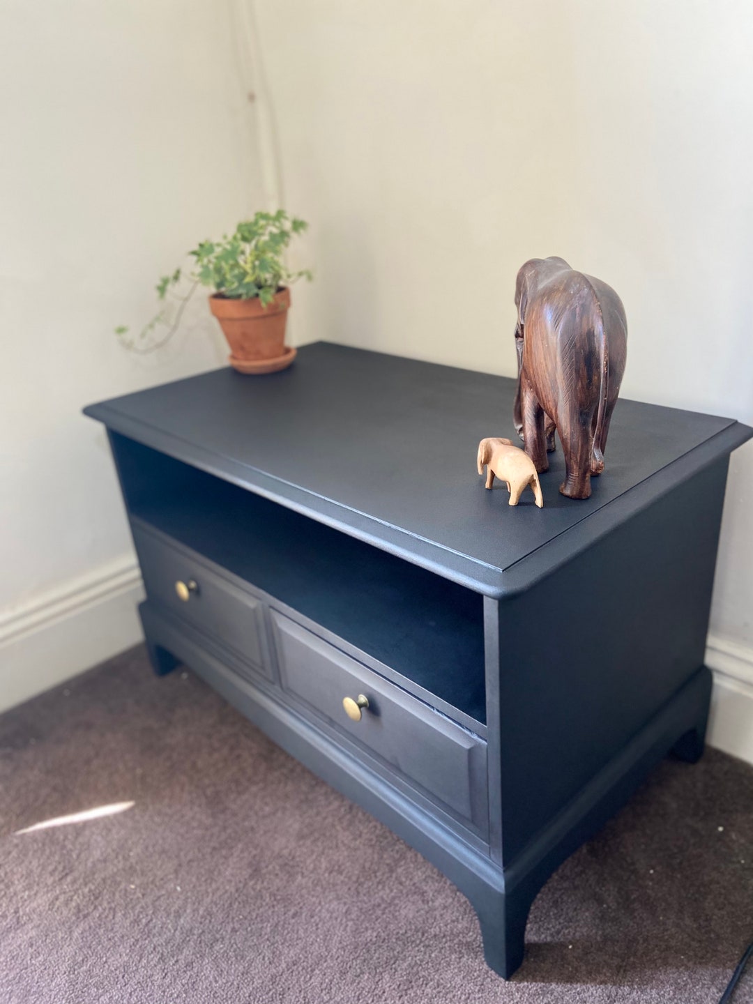 Stag Minstrel Tv Stand Cabinet Unit With Two Drawers Sideboard - Etsy