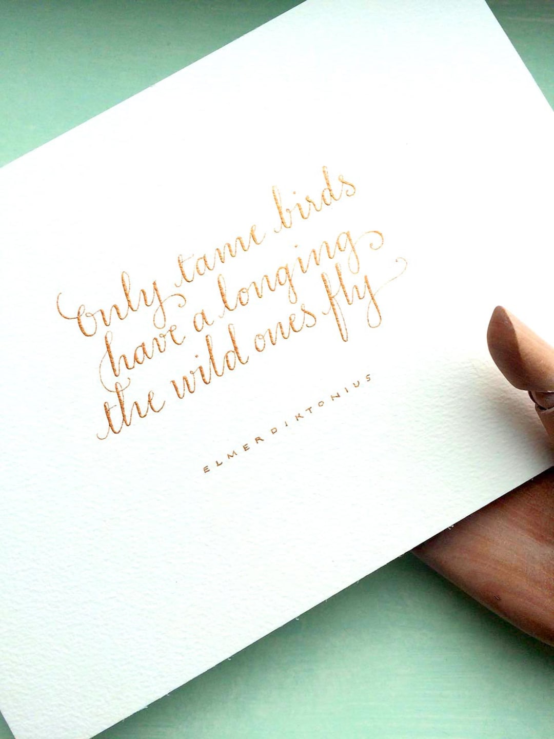 Calligraphy Quote Card Hand Lettering Quotes Handmade Card Life Quotes ...