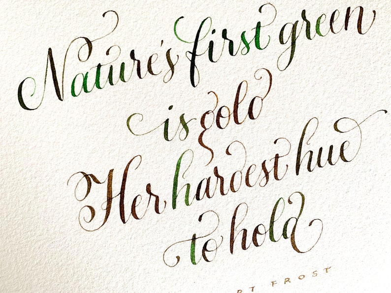 Handmade Calligraphy Card Written With Pointed Pen Calligraphy Quote by ...